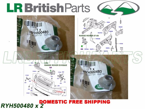 LAND ROVER NUT M10 RANGE ROVER 07-12 RANGE R. EVOQUE LR2 OEM SET OF 2 ...