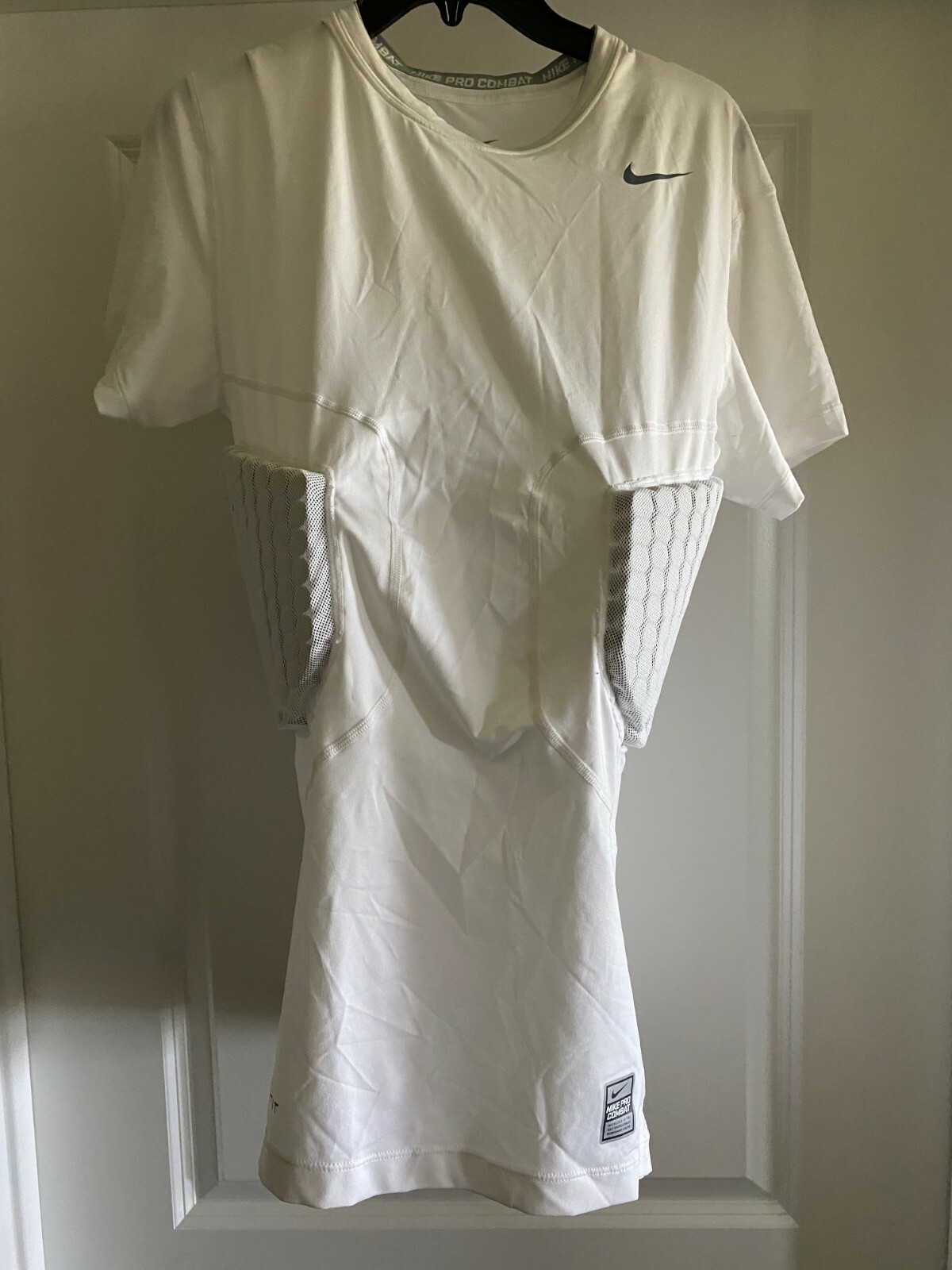 NEW NWT NIKE PRO COMBAT HYPERSTRONG FOOTBALL COMPRESSION SHIRT WHITE ...