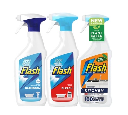 Flash Cleaning Spray 500ml | Powerful Cleaner for Tough Stains & Germs ...