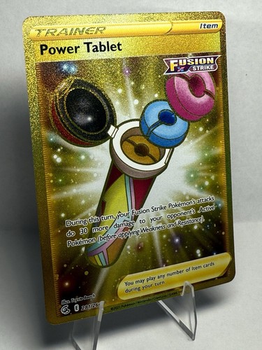 Power Tablet Pokemon Fusion Strike 281/264 Gold Secret Rare NM Pack ...