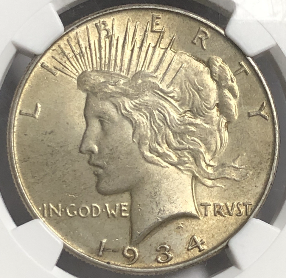 1934 PEACE "NGC MS63"- QUALITY, MINT, BETTER DATE YEAR/MINT ...