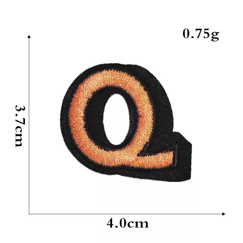 Alphabet Letters Embroidered Patches For Clothing Iron-on/Sew-on Patch ...