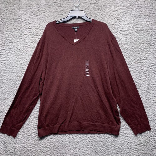 Alfani Sweater Mens XXXL Red V Neck Long Sleeve Port Heather | eBay