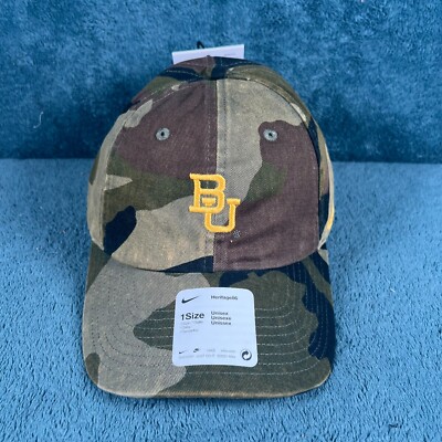 Nike Baylor Bears Unisex Green Washed Camo Campus Fit Heritage86 ...