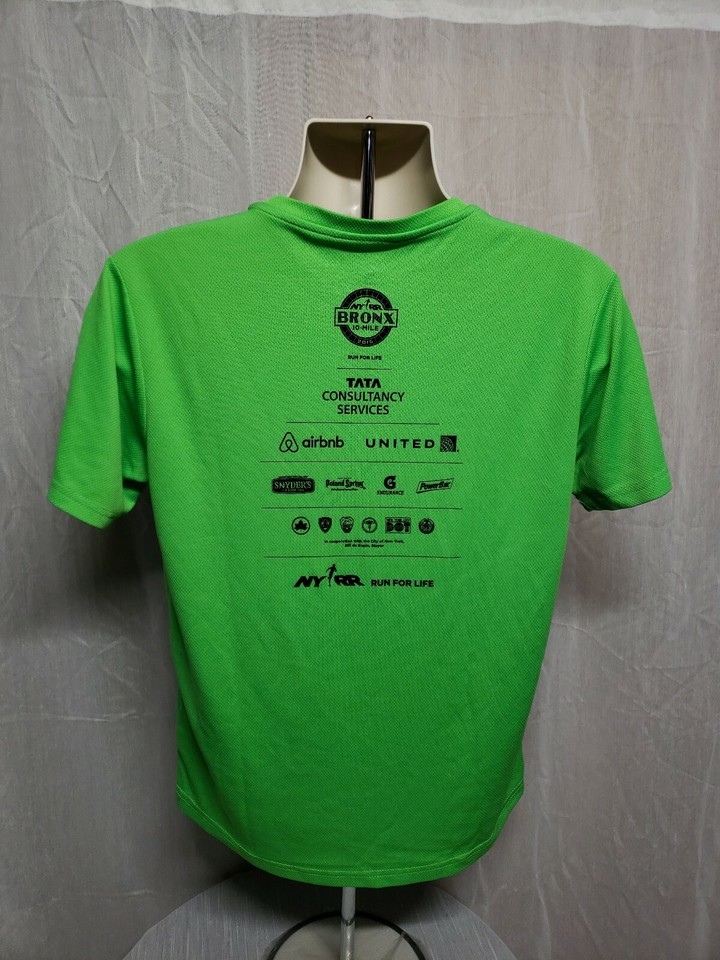 2015 NYRR New York Road Runners Bronx 10 Mile Run Mens Medium Green ...