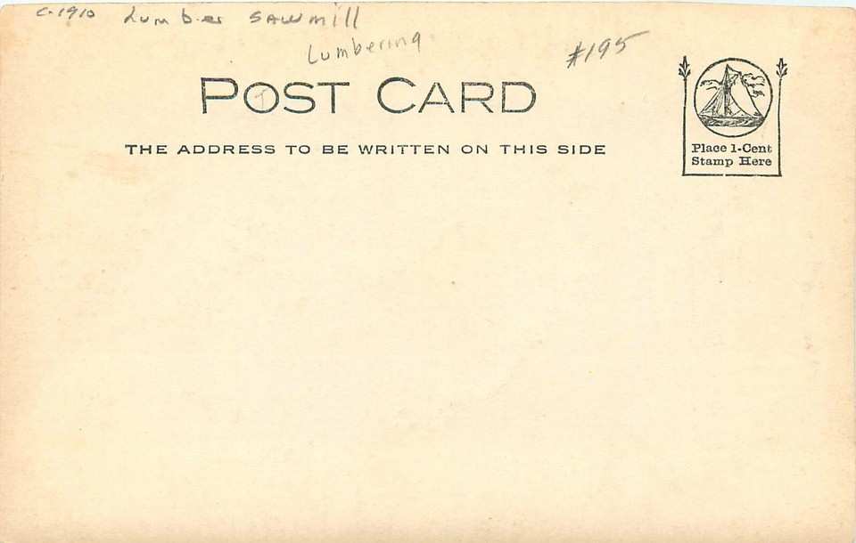 c1910 Smithfield Maine Lumber Sawmill lumber RPPC Postcard 25-1448 | eBay