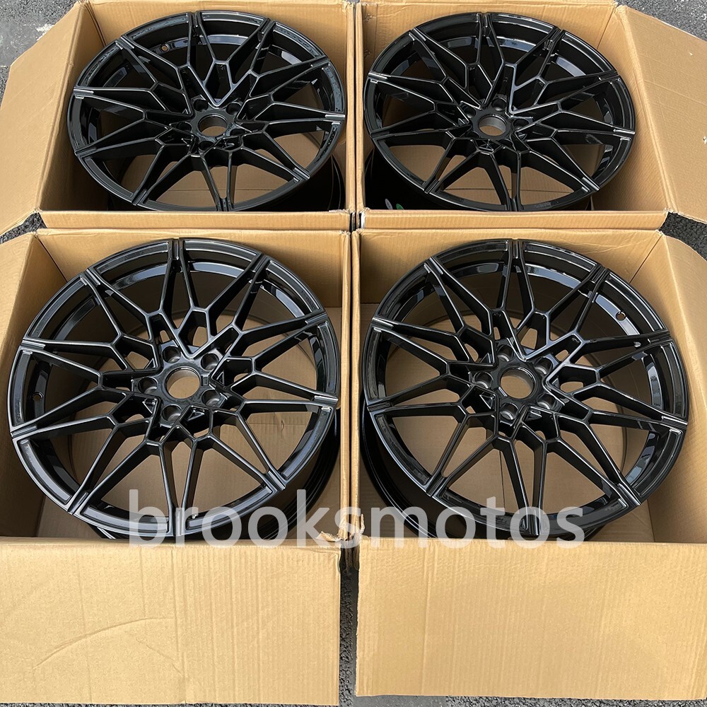 19" GLOSS BLACK STYLE WHEELS RIM FIT BMW 3 4 SERIES F30 F32 F33 F36 ...