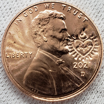 2021 Lincoln Penny Jesus Sacred Heart Corazon De Jesus Love Catholic ...