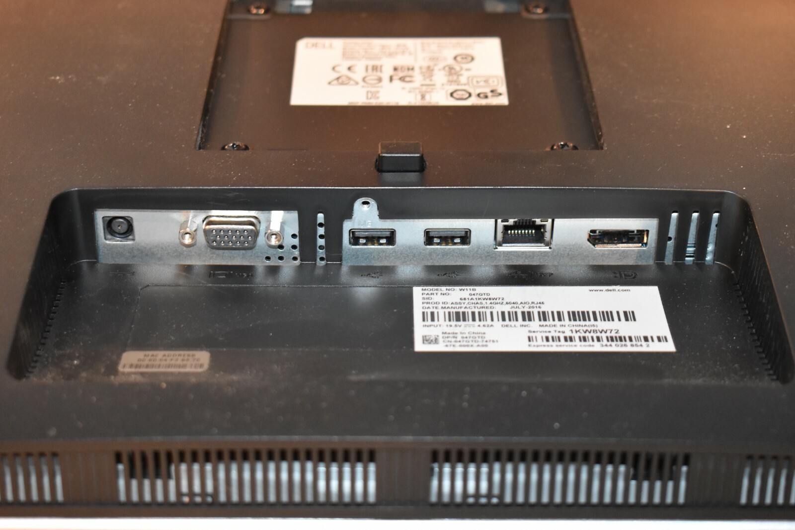 Dell WYSE W11B 5040 21.5" 1.4GHz 2GB RAM 8GB SSD AIO All-in-One Thin ...