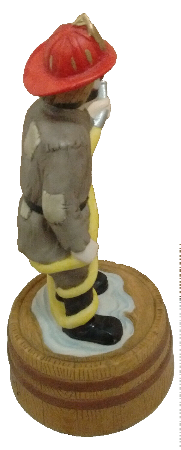 Emmett Kelly Jr. flambro fireman windup music box with certificate of ...