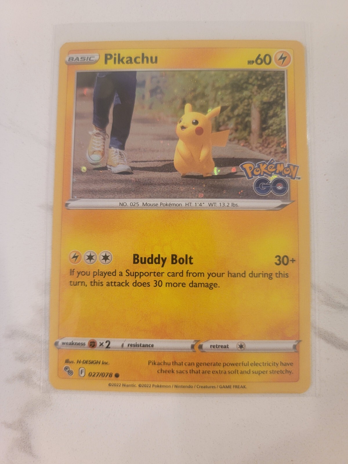 Pikachu COSMOS HOLO Pokemon Go Promo 027/078 Pokémon TCG Card - NM! | eBay
