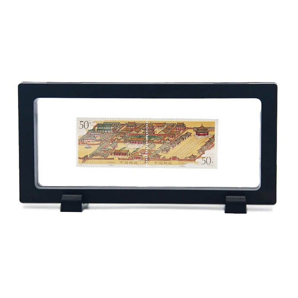 2Pcs 3D Floating Coin Display Frame Box Jewelry Holder Case W/ Stand ...