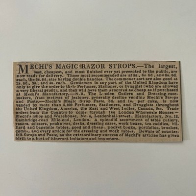 Mechi's Magic Razor Strops Largest Best Cheapest 1834 London Clipping ...