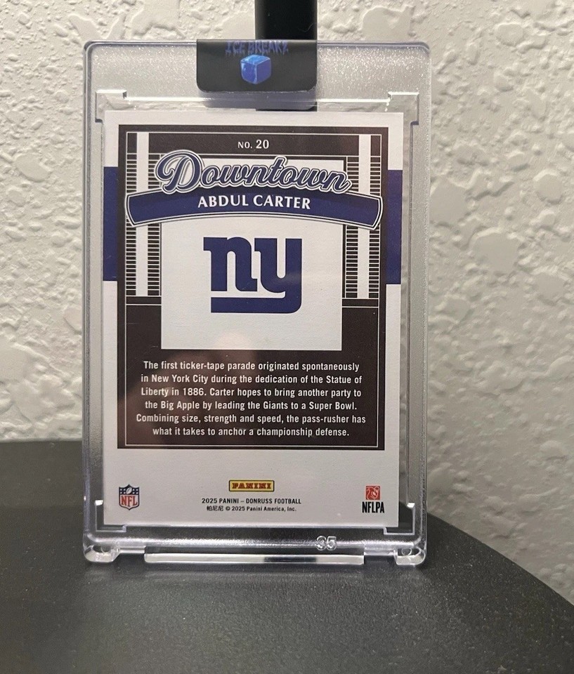 2025 Donruss Abdul Carter Downtown SSP Rookie RC New York Giants | eBay