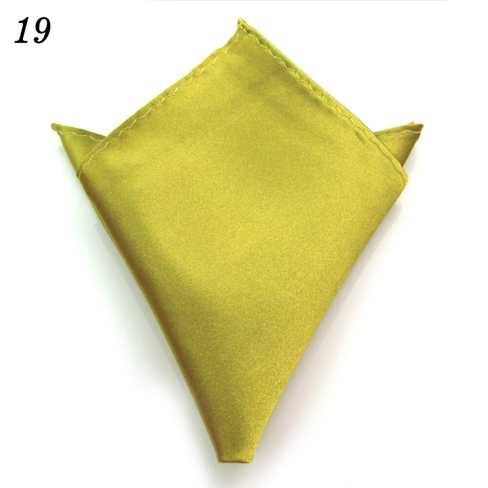 Men Handkerchiefs Satin Solid Color Handkerchief Hanky Silk Suits ...