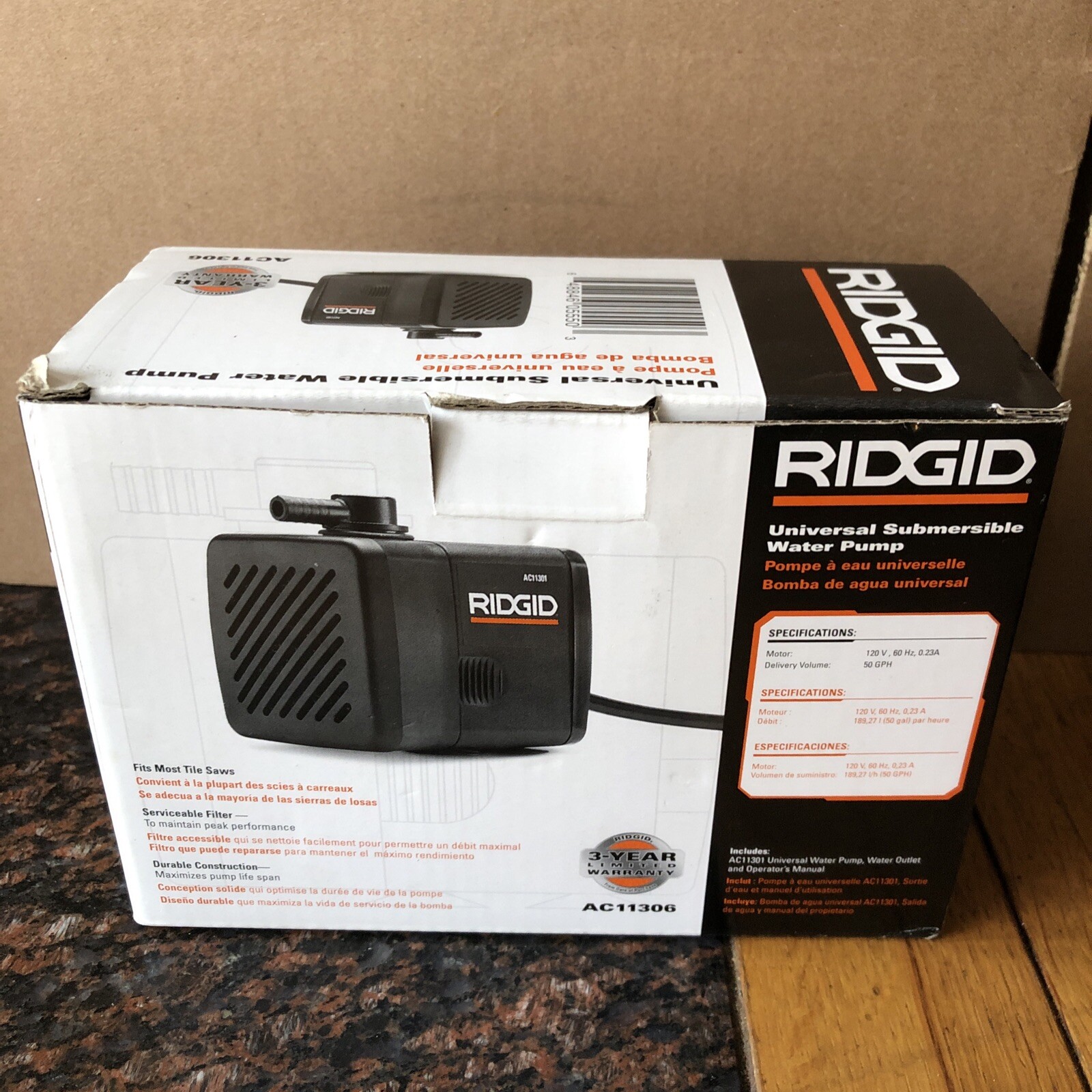 RIDGID Replacement Submersible Water Pump for Tile Saws 648846055503| eBay