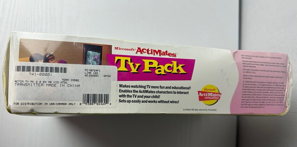 Microsoft ActiMates TV Pack 1998 For Interactive Barney, Arthur and DW ...