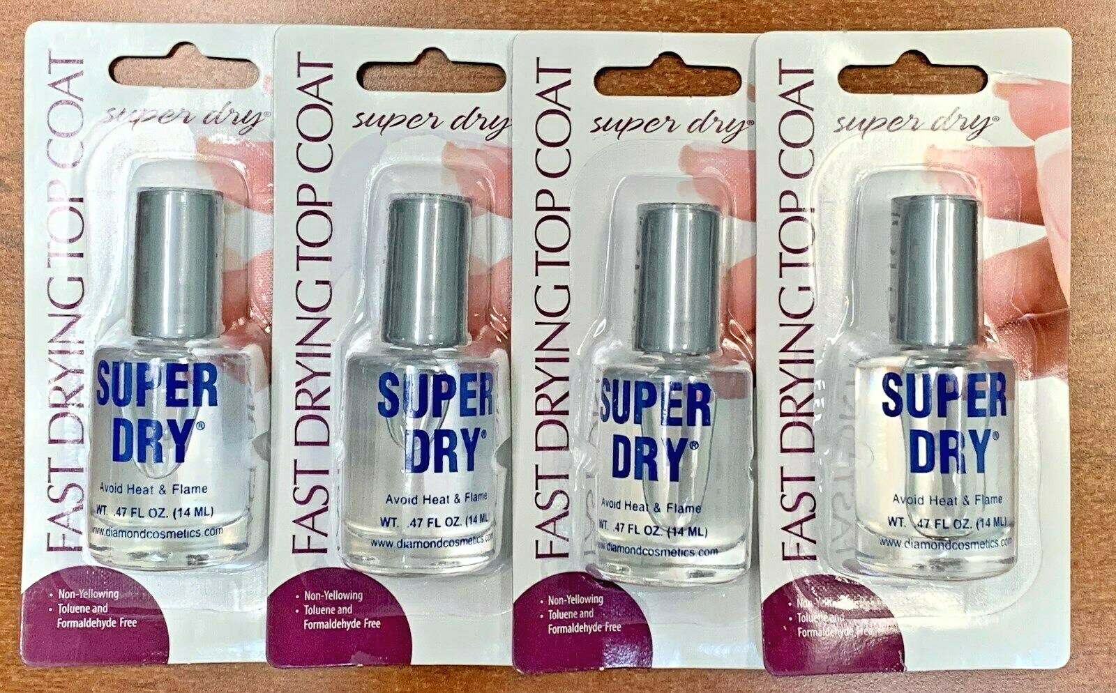 4 pcs. Super dry Fast Drying Top Coat Non Yellowing .47fl oz 14 ml | eBay