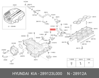 GENUINE NEW HOSE PCSV SUITS KIA STINGER 2022-2023 3.3LPETROL | eBay