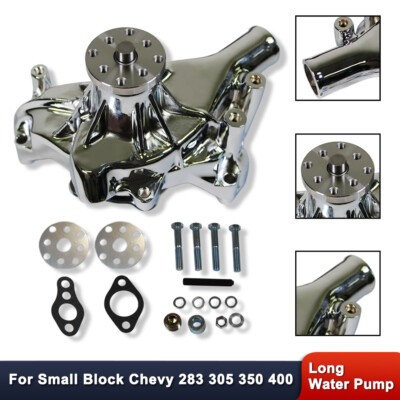 For Chevy SBC 350 383 V6 1969-1987 High Volume Aluminum Long Water Pump ...