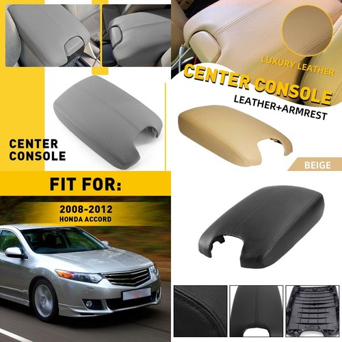 For 08-12 Honda Center Accord Console Armrest Lid Black Sliding Arm ...