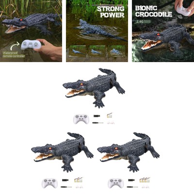 Electronic RC Alligator RC Swim Alligator Control Boat Toy for Bathtub ...