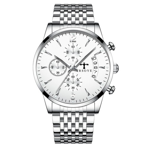 TRSOYE Men's Watch Luxury Quartz Multi-functional Luminous Waterproof ...