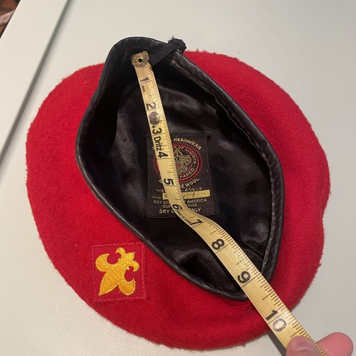 Vintage 70s Boy Scouts BSA Red Wool Beret Hat Cap Size Medium | eBay