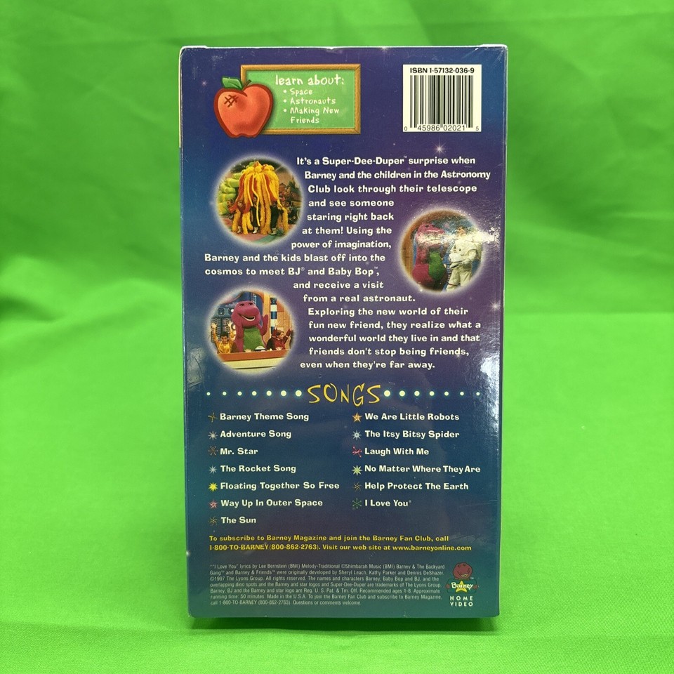 Vtg NEW SEALED VHS Barney & Friends-Barney in Outer Space 1997 Lyons ...
