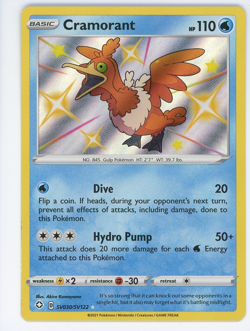 Pokemon Shiny Cramorant SV030/SV122 Shiny Vault Shining Fates NM/MT | eBay