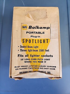 Vintage Napa Balkamp Plug-in Portable Spotlight 4-4500, Plugs Into ...