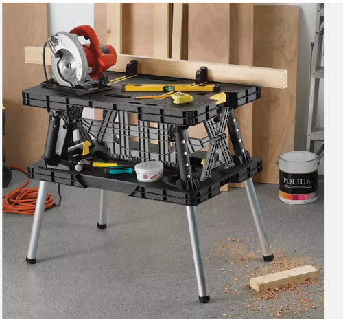 Folding Workbench Worktable with Clamps Portable Lightweight to Carry ...
