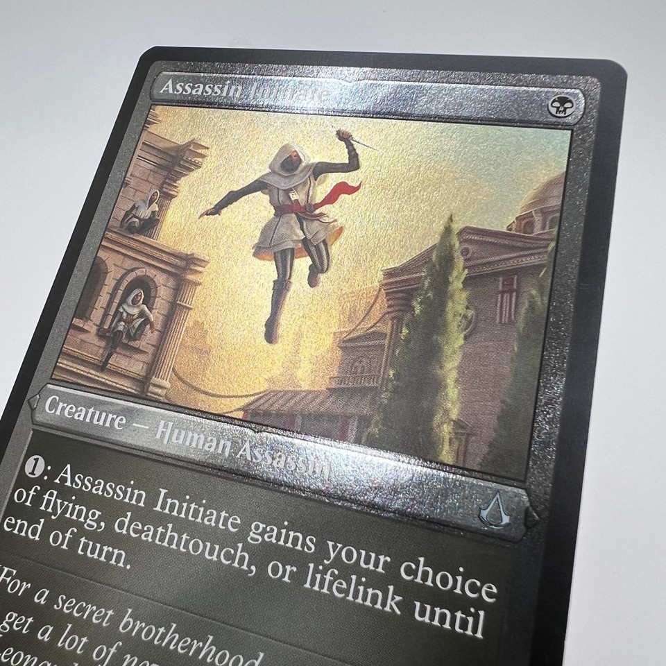 MTG - Assassin Initiate (Etched Foil) - Assassin's Creed NM/M Condition ...