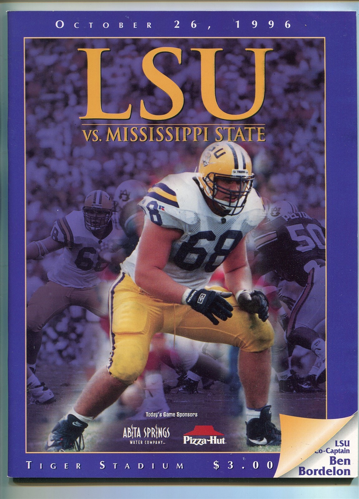 1996 Mississippi State v LSU Football Program 10/26 Death Valley ...