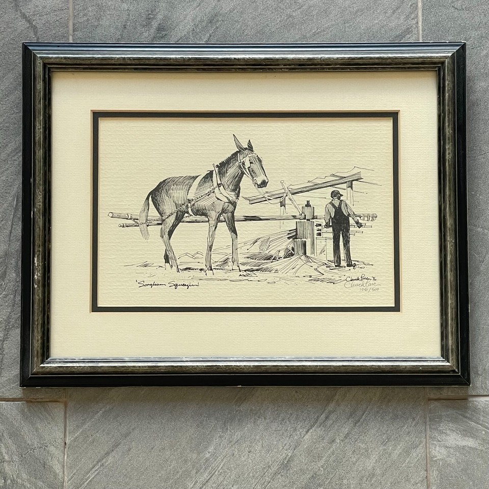 1976 Chuck Long Signed Number Framed Print SORGHUM SQUEEZIN 12x15 in ...