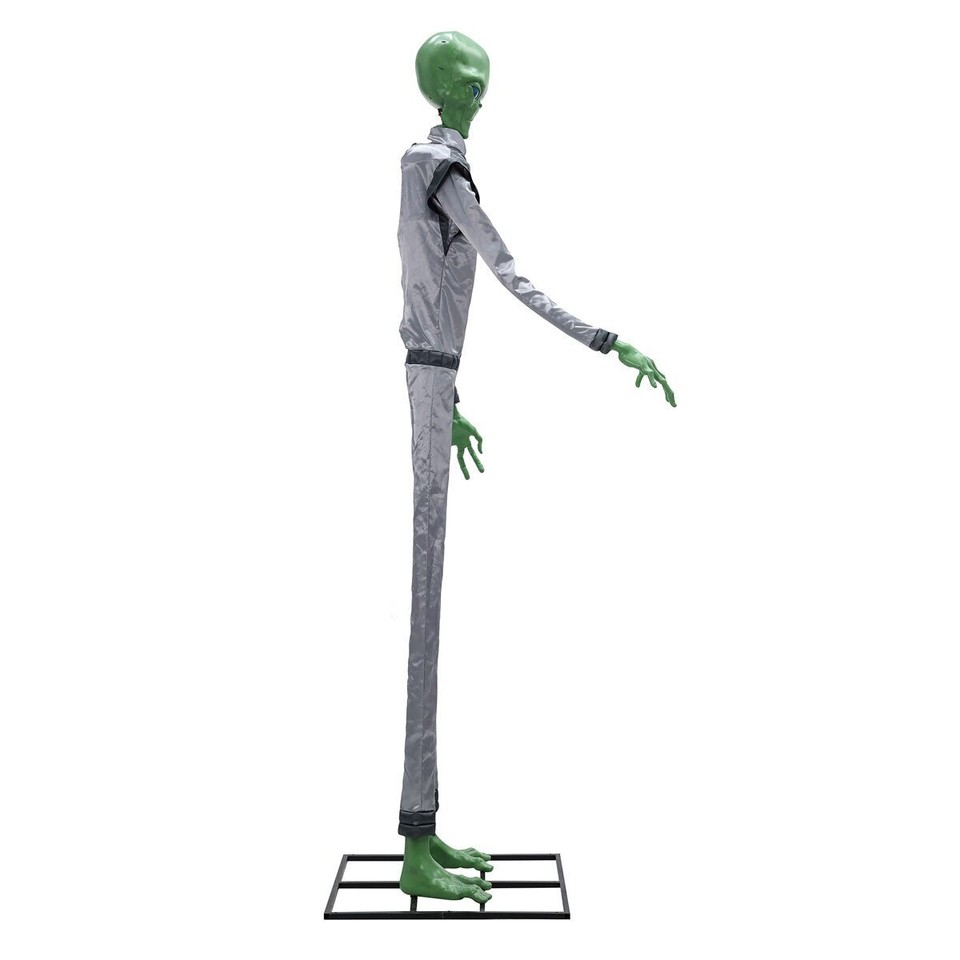 Halloween 10Ft Animated Alien with Lights Sounds Animated Eyes Sensor ...