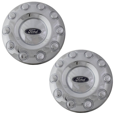 NEW OEM 17-23 Ford F450 F550 TWO Rear Chrome Wheel Covers 10 Lug Ford ...