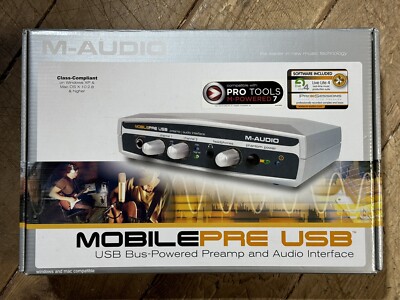 M-Audio MOBILEPRE USB 2 Channel Bus Powered Preamp & Audio Interface w ...