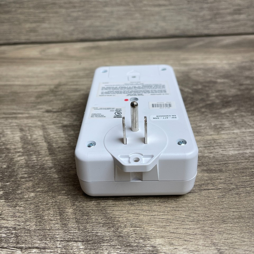 AT&T SW-ATT-SRN White Wireless Digital Indoor Wall Plug-In Sirens Alarm ...