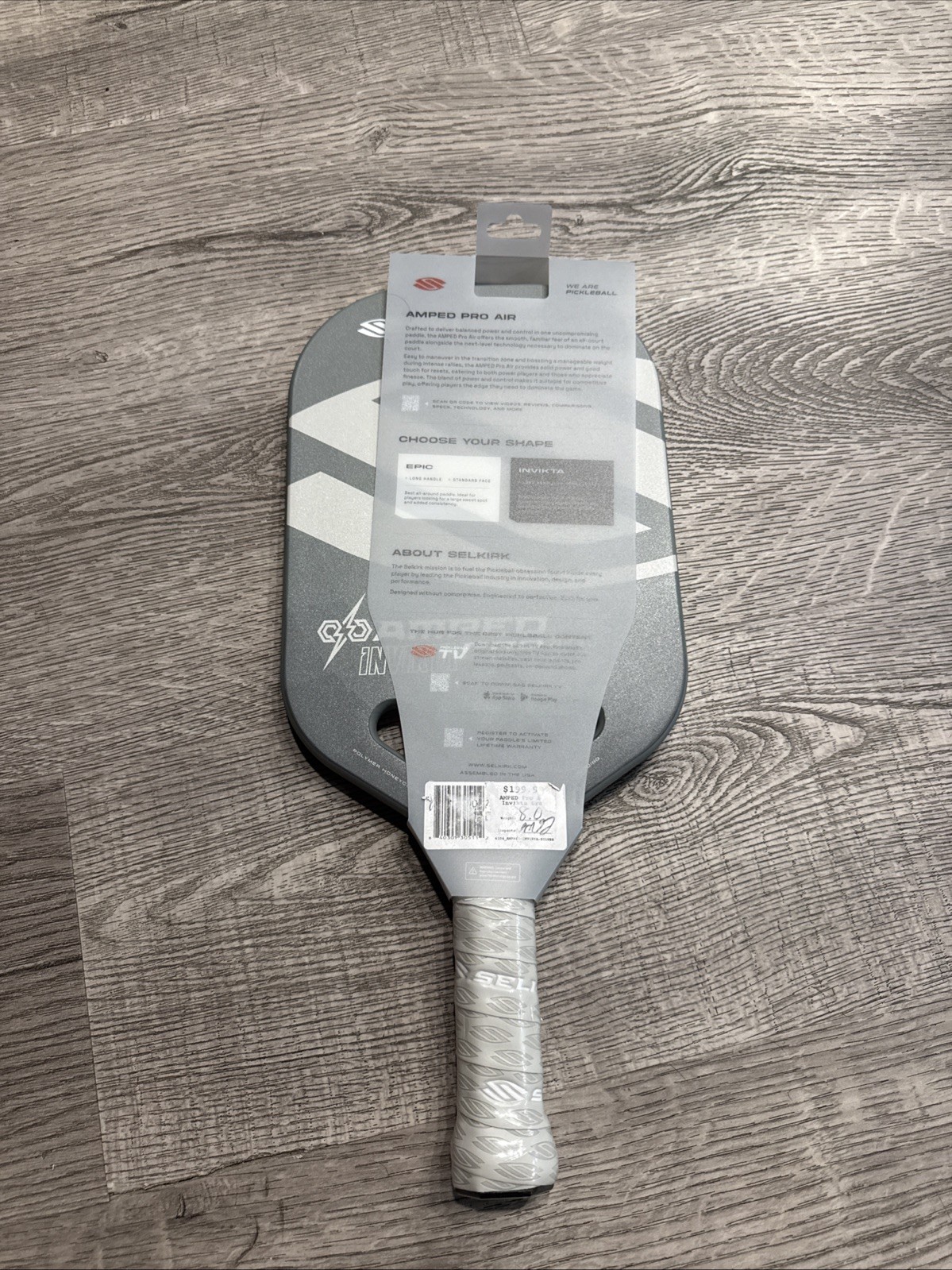 Selkirk AMPED Pro Air Invikta Pickleball Paddle, Silver | New