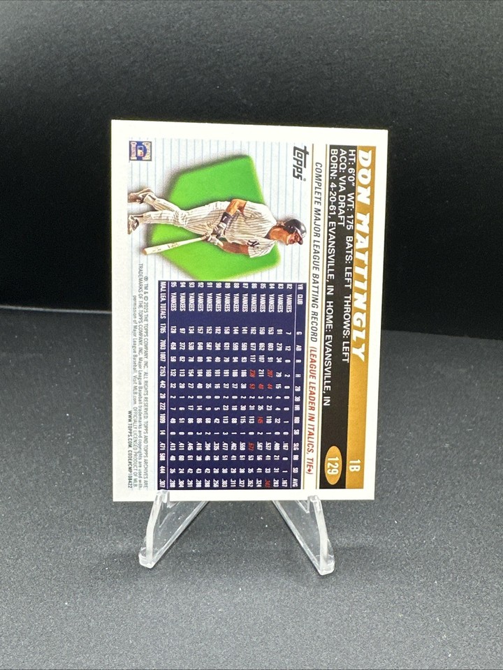 2025 Topps Archives Black Foilboard Don Mattingly 1996 Design | eBay