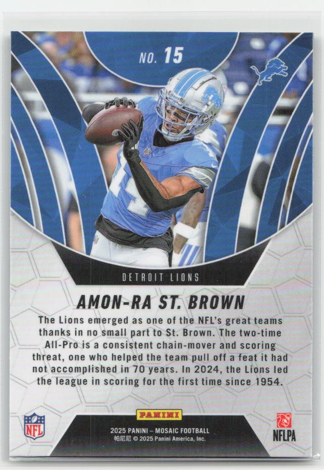 2025 Panini Mosaic #15 Amon-Ra St. Brown Elevate | eBay