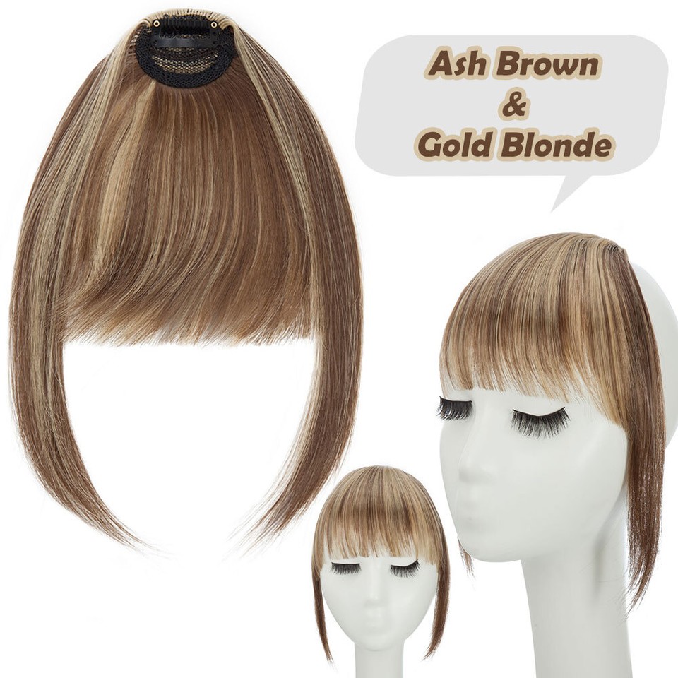 Straight Front Bangs Fringe Piece Clip In Hair Extensions Remy style ...