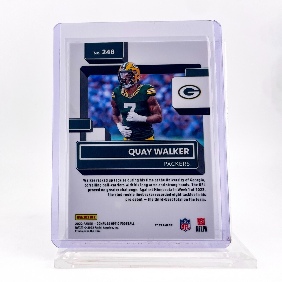 Quay Walker Rookie - 2022 Donruss Optic - Pink Prizm Parallel Green Bay ...