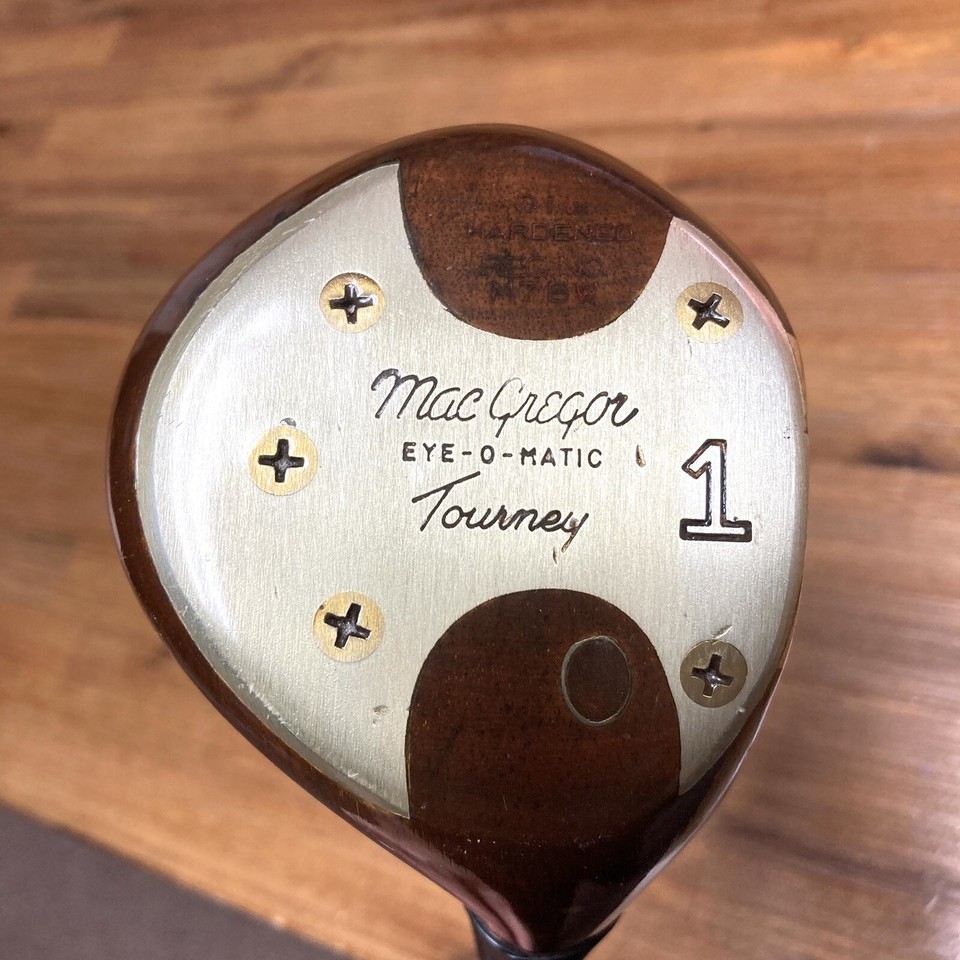 *RARE Vintage Macgregor M75W Eye-O-Matic TOURNEY Persimmon Woods 1 &2 ...