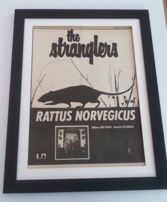STRANGLERS Rattus Norvegicus 1977*ORIGINAL*POSTER*AD*FRAMED*FAST WORLD ...