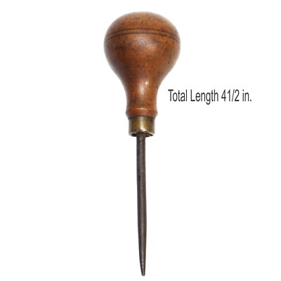 Antique Wood Handle Scratch Awl Brass Ferule 4 3/4" Unbranded | eBay