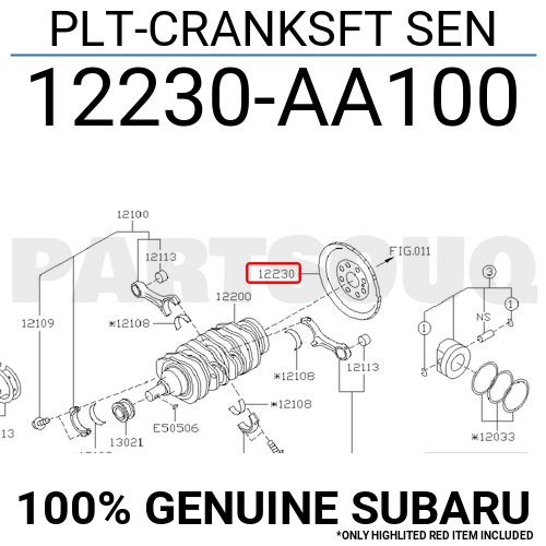 12230AA100 Genuine Subaru PLT-CRANKSFT SEN 12230-AA100 | eBay.de
