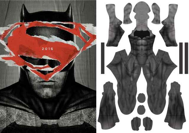 Batman Costume Pattern - Batman v Superman Movie 2016 | eBay