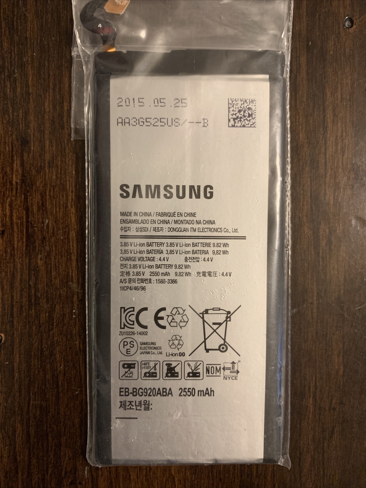 Original Samsung Galaxy S6 battery EB-BG920ABA 2550 mAh for SM-G920W8 ...